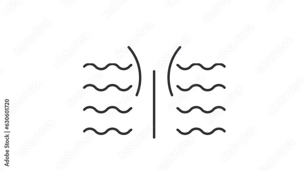 Rip currents animated icon. Water flow away line animation. Arrows ...