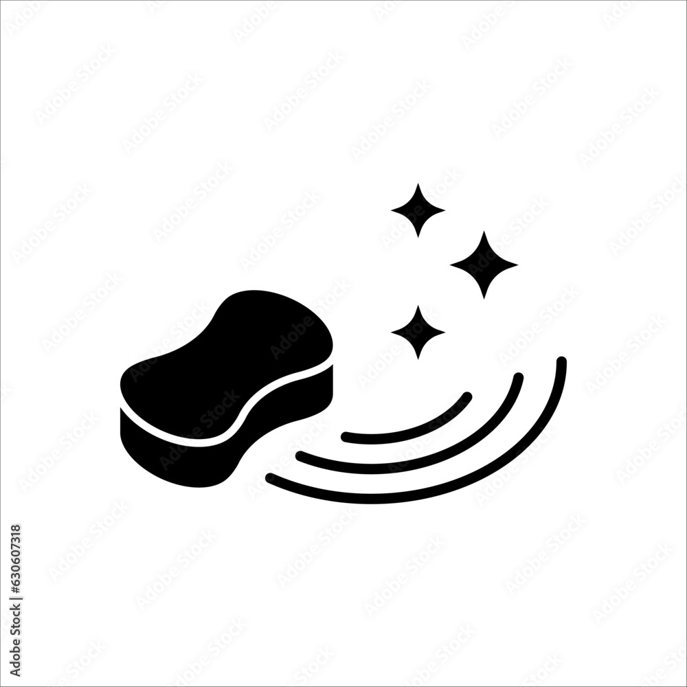Cleaning sponge linear icon. Kitchen sponge. Thin line illustration on ... Cleaning sponge linear icon. Kitchen sponge. Thin line illustration on ...