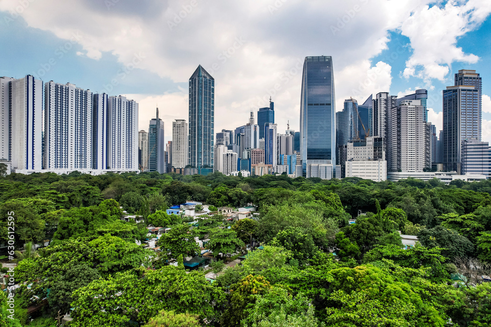 Makati, Metro Manila, Philippines - Aerial view of the Makati Skyline ...