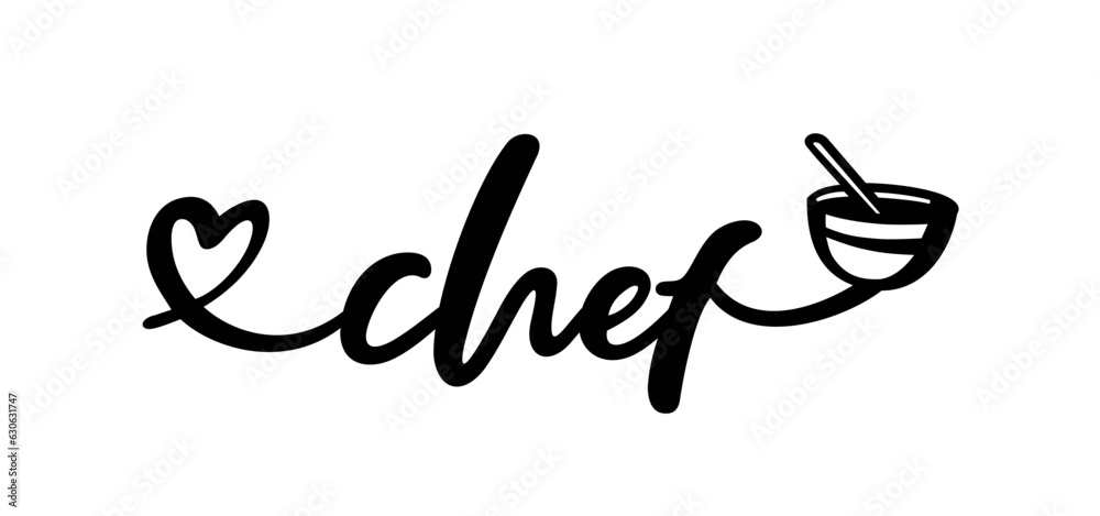 Vetor de Chef vector logo. Design for food poster, flyer, banner, menu ...