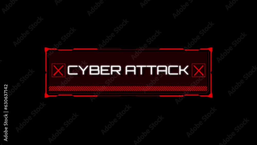 Vidéo Stock Warning Error Danger Digital System Security Alert Error Message. , Hacking Alert ...