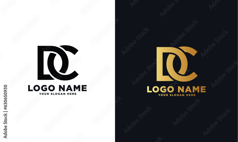 DC Monogram Logo Stock Vector | Adobe Stock