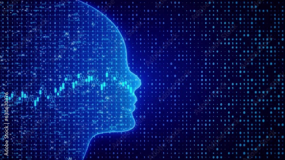 AI Artificial intelligence digital brain, big data deep learning computer machine IoT Internet ...