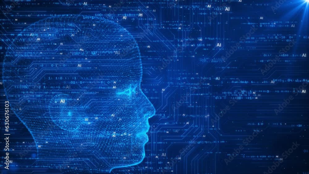 Futuristic human brain interface concept. Robotic system. Intellectual programming future human ...