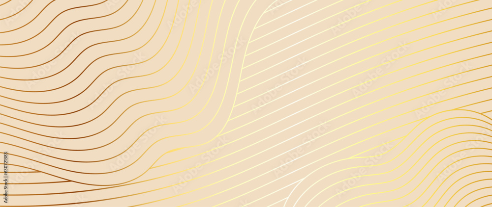 Luxury background vector. Golden curve line, gradient of golden lines ...