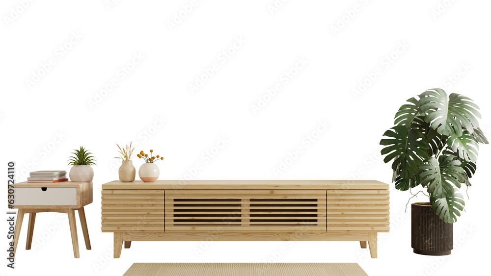 Shelf tv in modern empty room,minimal design isolated on transparent ...