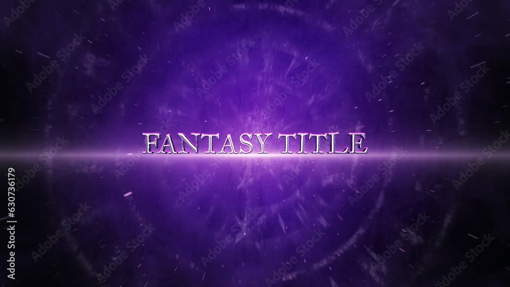 Cinematic Fantasy Title Stock Template | Adobe Stock