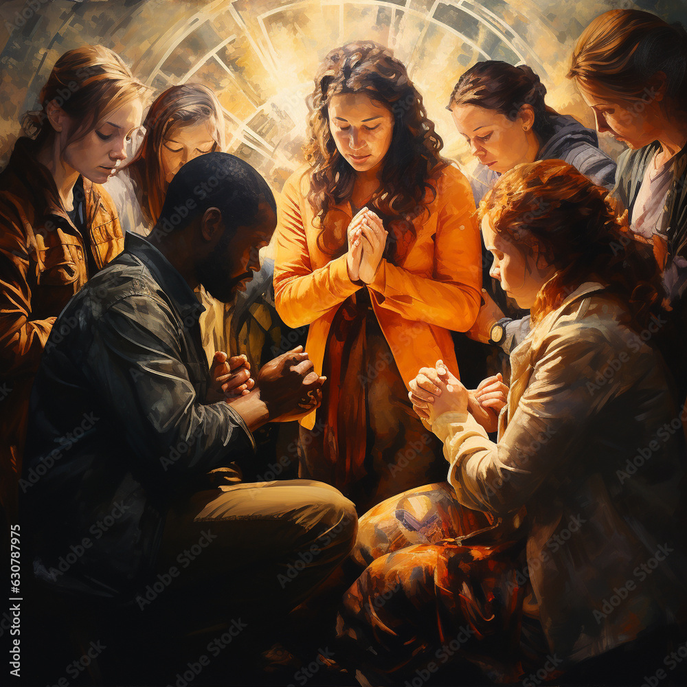 An artwork depicting people from different cultures and backgrounds ...