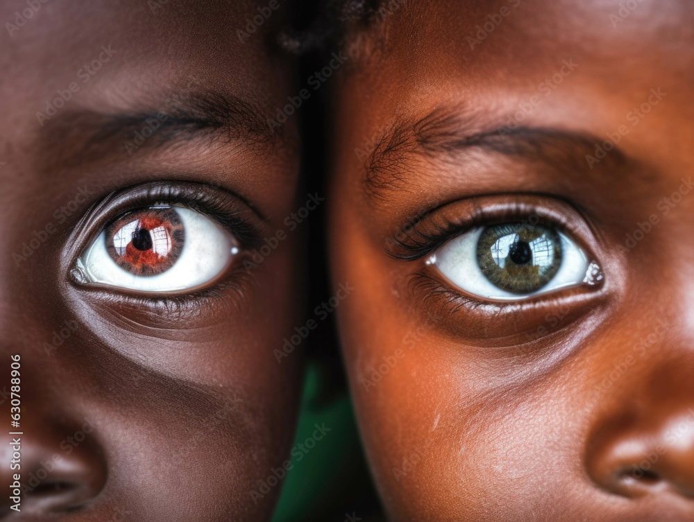 A persons eyes wide in fear and anguish pupils dilated and skin drained ...