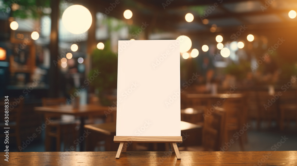 Beautiful bar restaurant cafe poster menu sale mockup artwork empty ...