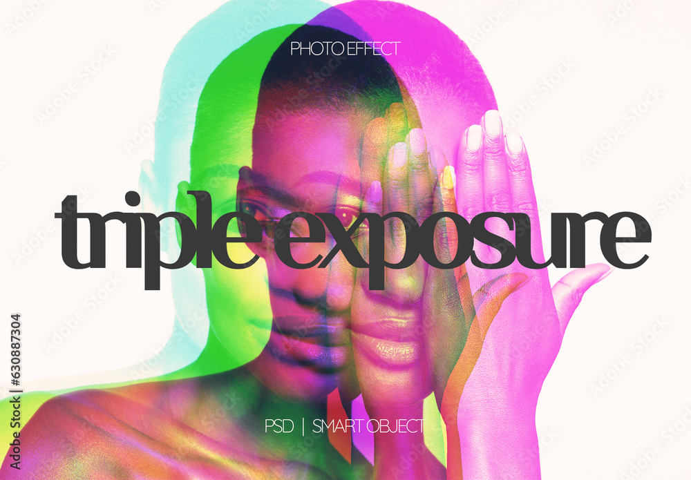 Triple Exposure Image Effect Stock Template | Adobe Stock