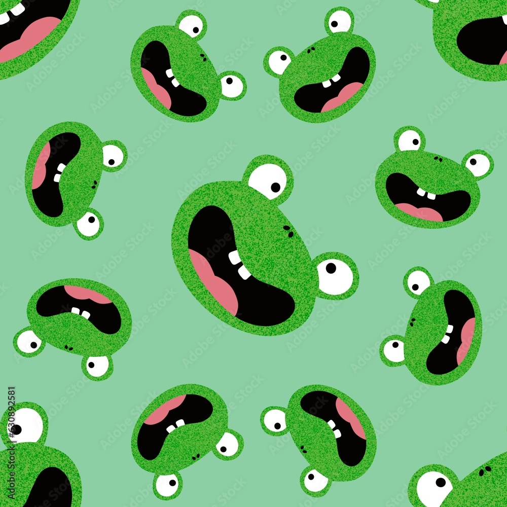 Cartoon animals seamless frogs pattern for wrapping paper and fabrics ...