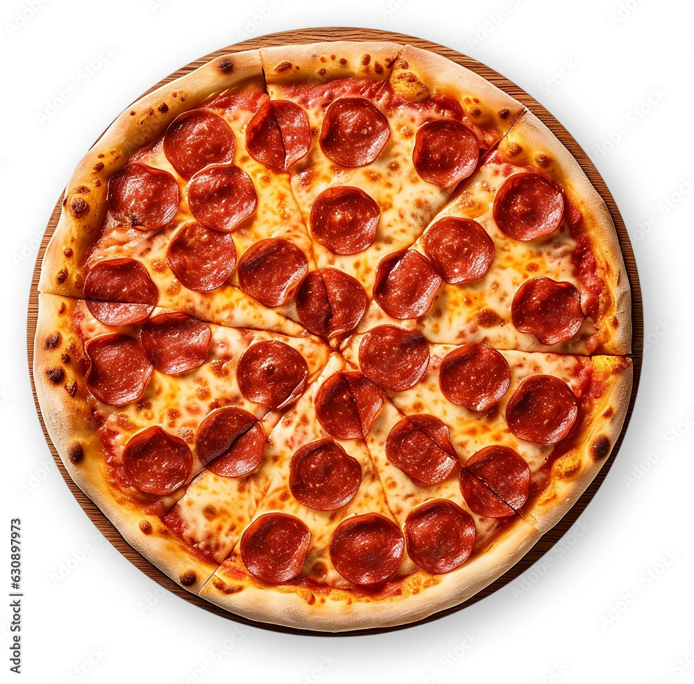 Pepperoni Pizza Cutout Stock Photo | Adobe Stock