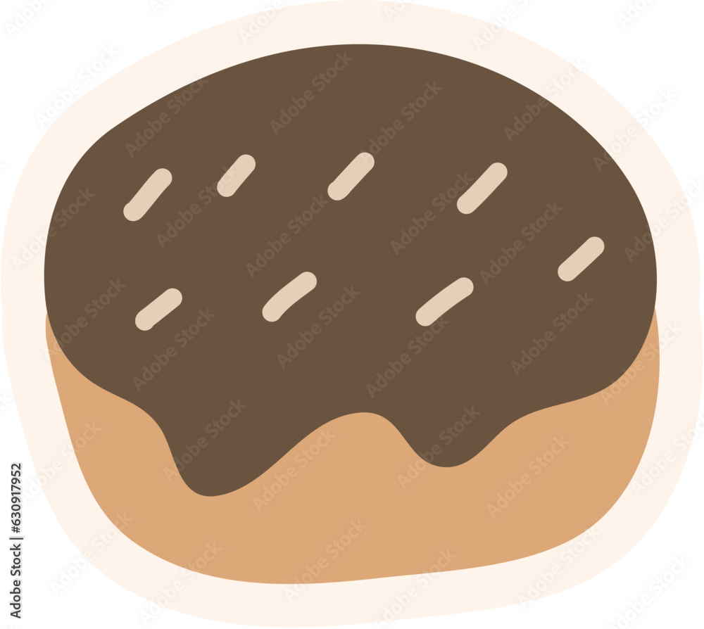 Bomboloni donut snack sticker. vector format file. Stock Vector | Adobe ...