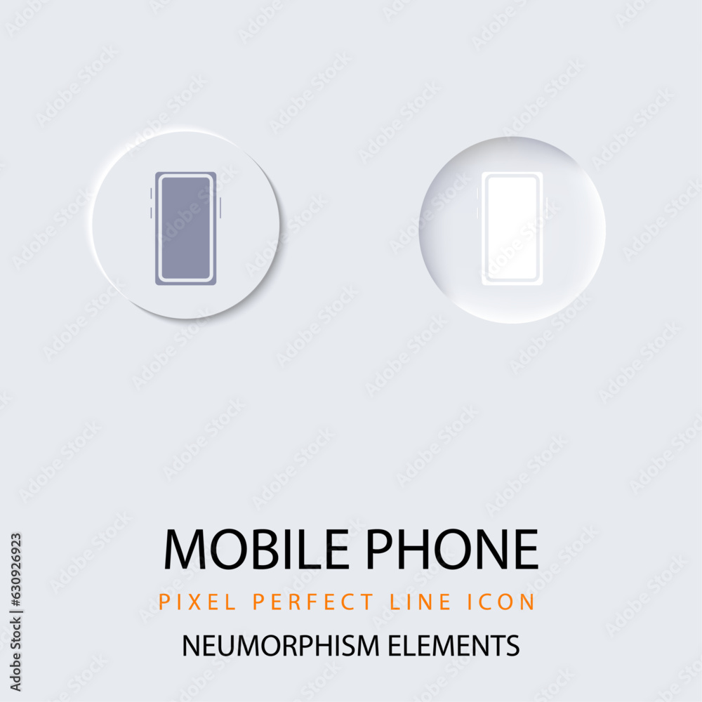 Mobile Phone Baby Game Element Unique neumorphism ui ux design Stock ...