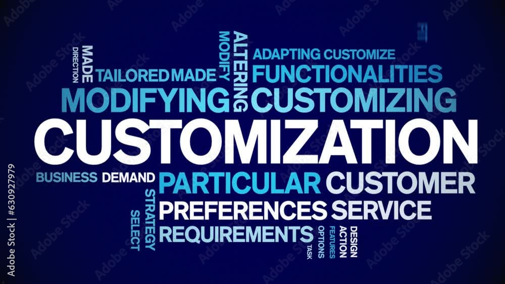 Customization animated tag word cloud;text design animation kinetic ...