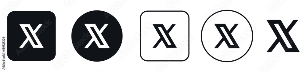 Twitter x app new logo vector white and black clip art x letter app ...