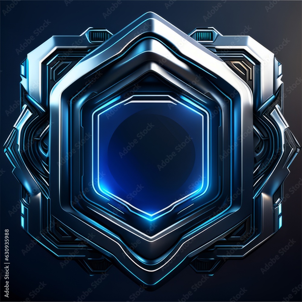 Futuristic Edges Cyber Modern Frame Vector Embracing High-Tech Design ...