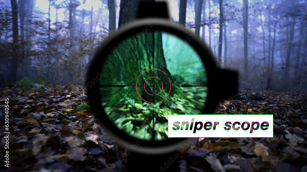 Sniper Scope Target Replacement Title Stock Template | Adobe Stock