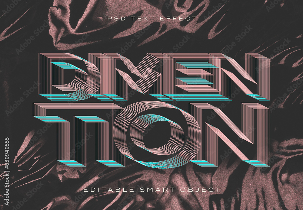 Layered Text Effect Mockup Stock Template | Adobe Stock