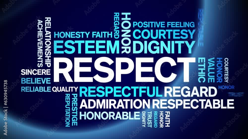Respect animated tag word cloud;text design animation kinetic ...