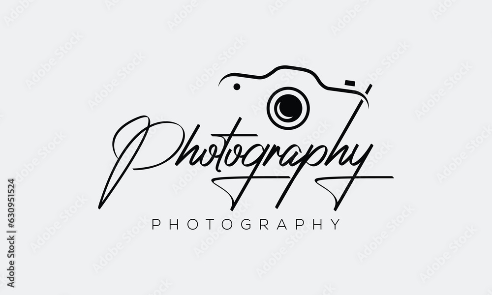 camera logo, modern photography signature logo icon vector Stock Vector ...