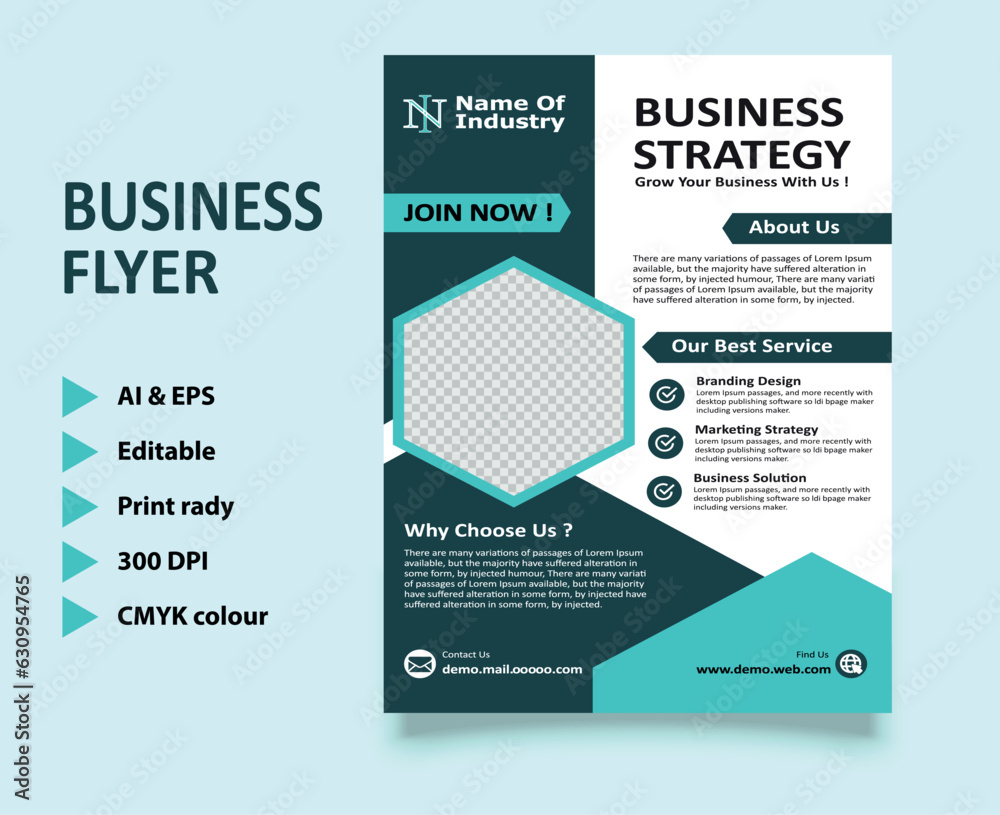 Corporate Business Flyer. Letter size document, 300 DPI resolution, EPS ...