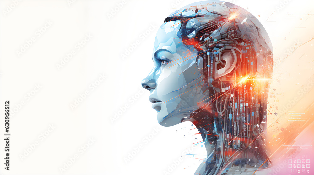 Abstract background for a presentation future of ai hi-technology theme ...