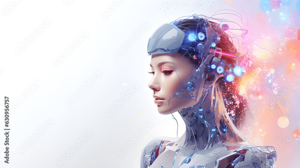 Abstract background for a presentation future of ai hi-technology theme ...