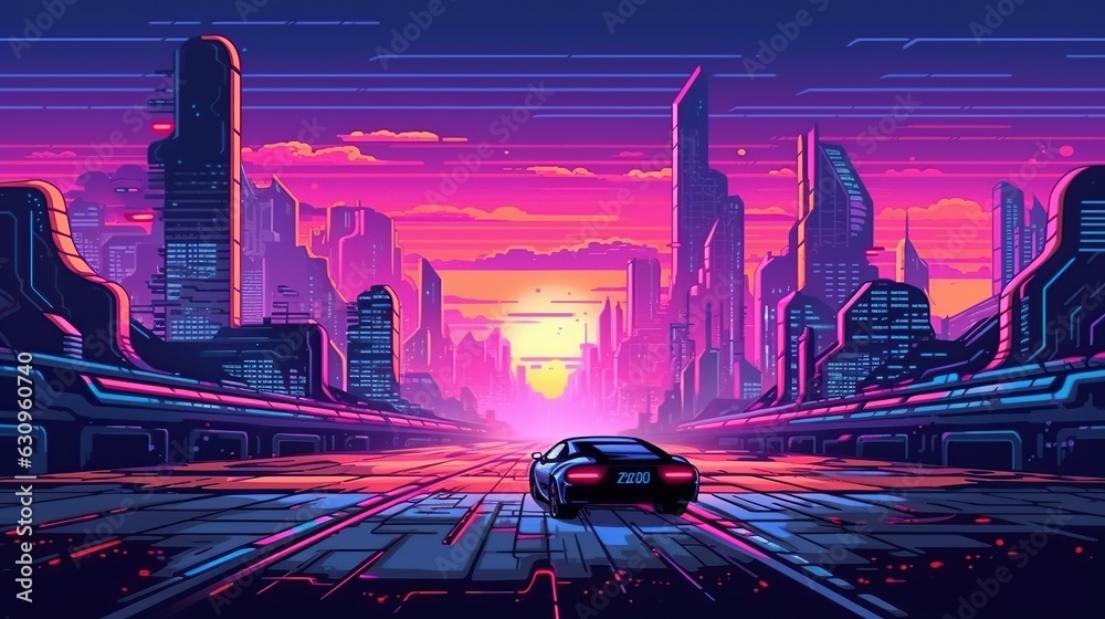 Pixel Art retro gameplay 1980 arcade game Stock Illustration | Adobe Stock