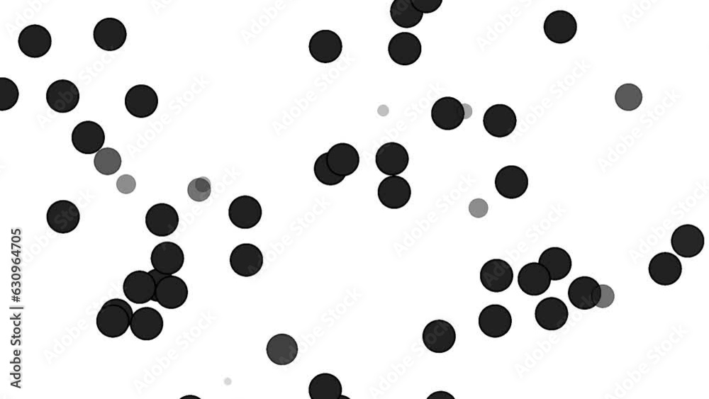 Animation black balls falling at white background, 4K, HD animation ...