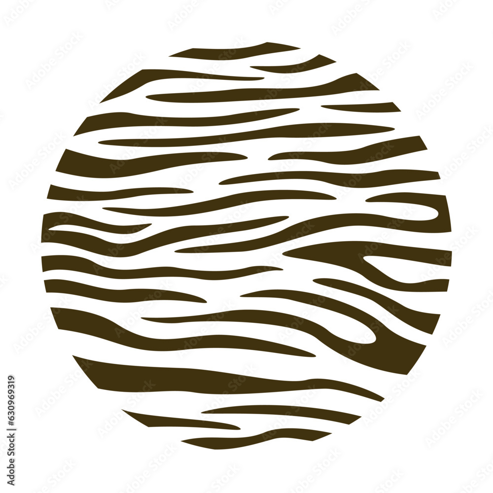 Vecteur Stock Zebra skin pattern in circle vector illustration. Cartoon ...