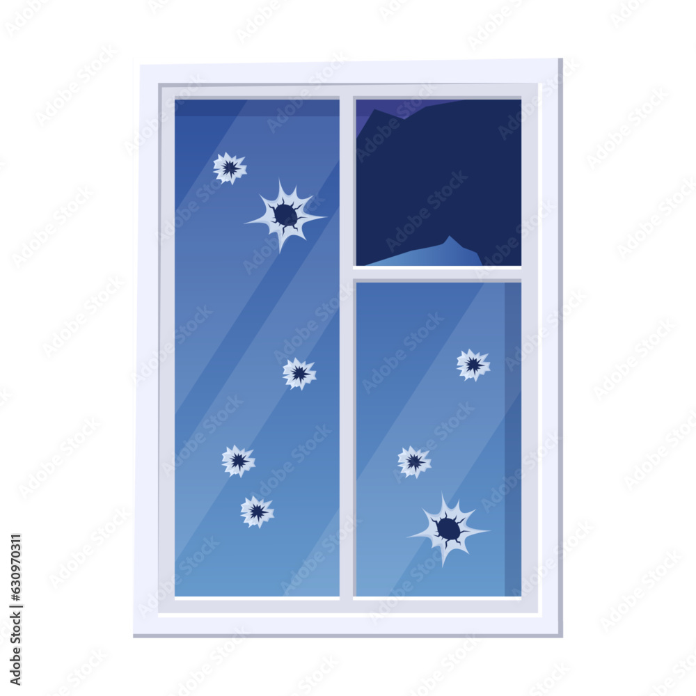 Vetor de Rectangular window shape with holes vector illustration ...