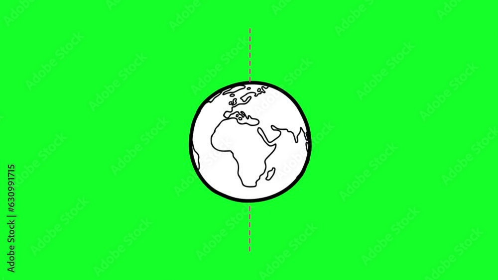 Earth magnetic field with arrows and lines outline greenbox. Dissolve ...