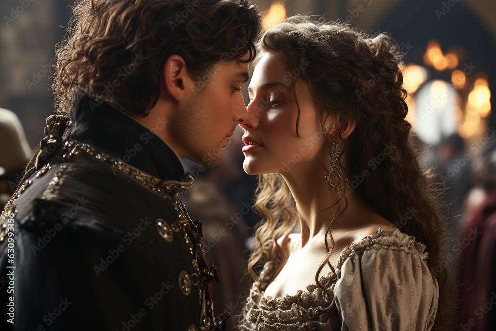 Photo & Art Print beautiful prince and princess from a medieval fairy ...