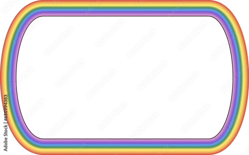 Rectangle frame Rainbow frame spectrum colorful color gradient photo ...