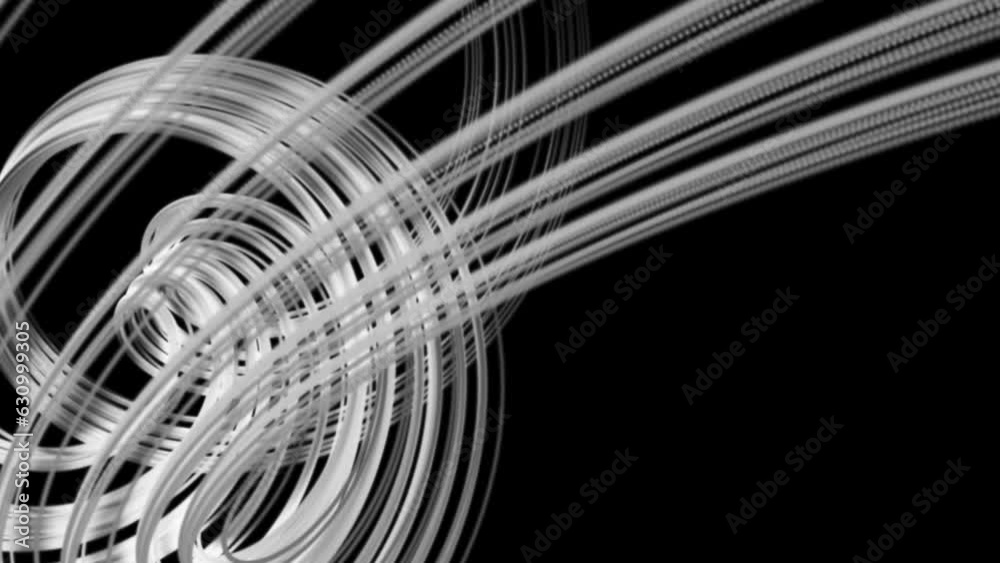 Bright white glowing fast moving streams of light, along a trajectory ...