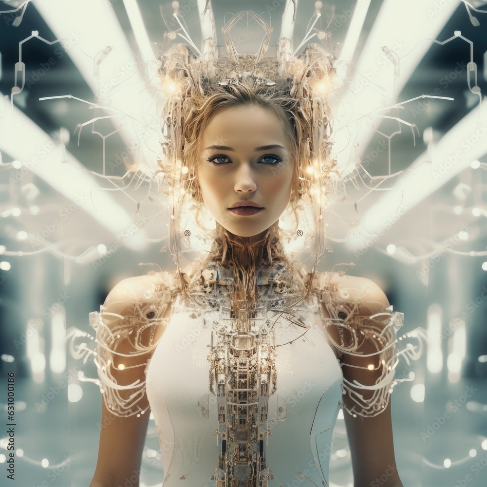 Fashion technology, artificial intelligence in concept with models on ...