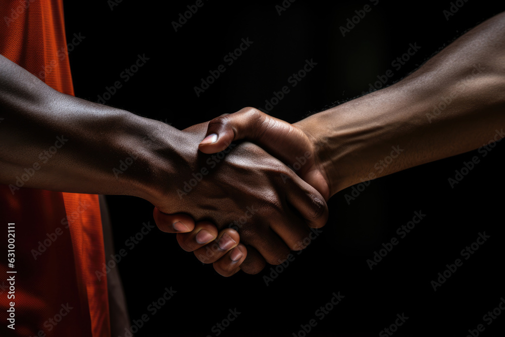 Basketball Players Closeup Handshake. Handshake Meaning, Basketball ...