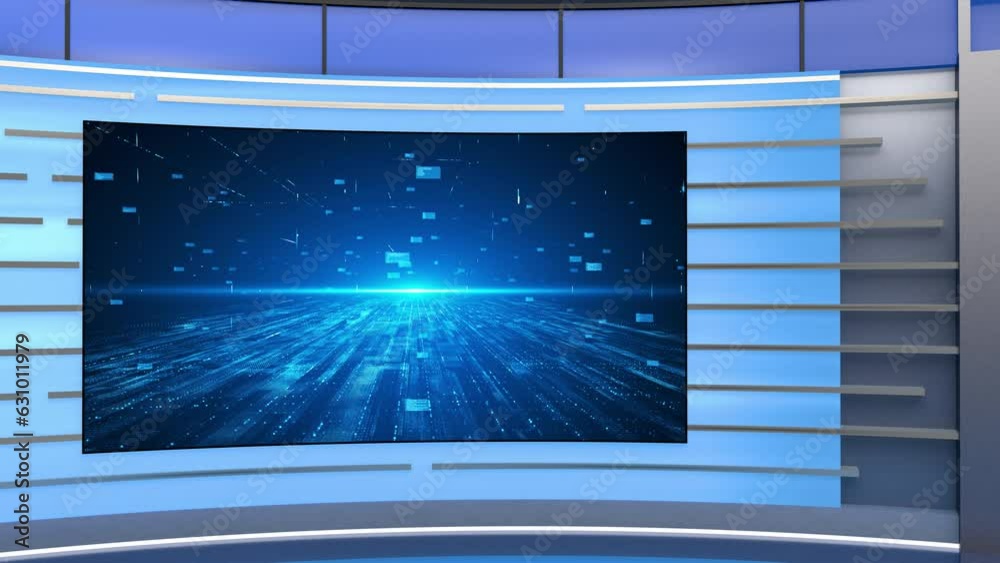 3D Virtual TV Studio News.Virtual studio set.news studios background ...