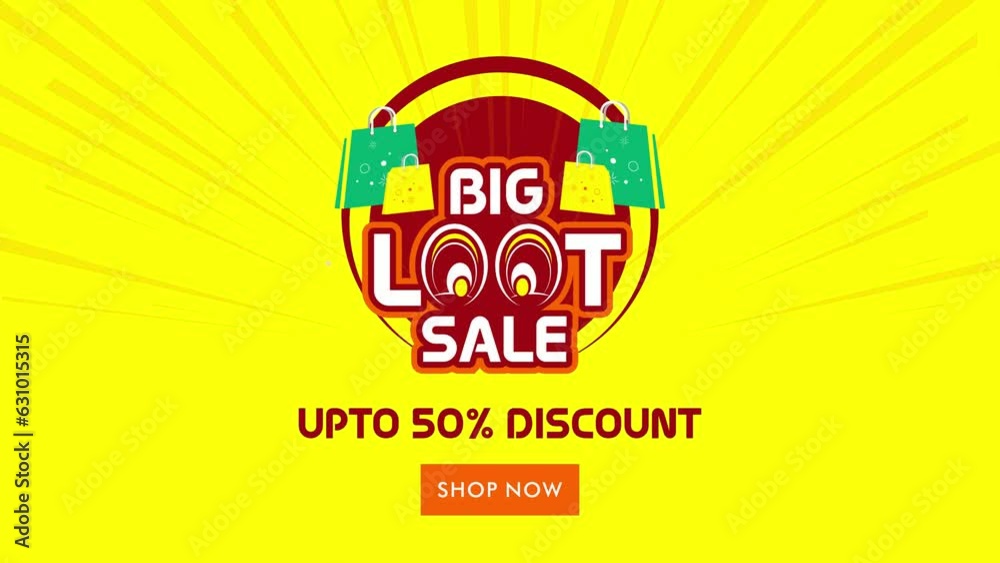 Big Loot Sale Video Template 4K, Promotional Sale Advertisement with ...