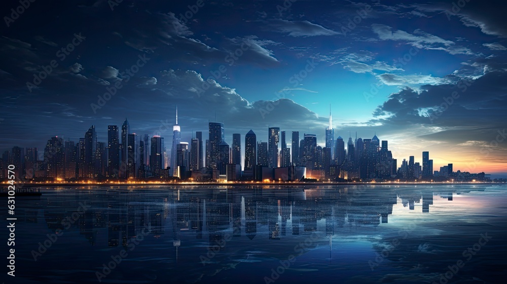 Beautiful night city landscape wallpaper in 4k resolution Stock Photo ...