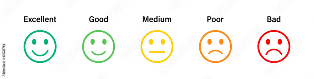 Poster Smiley emoticon rating – Wall Art | UkPosters