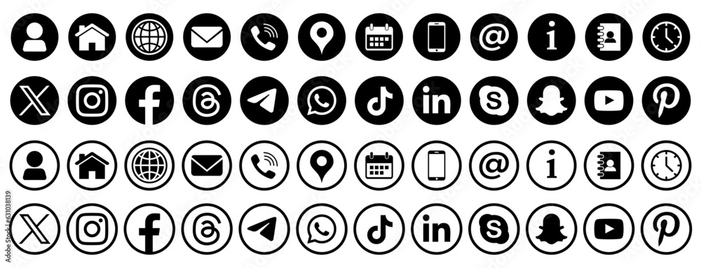 Connect Icons.Contact us icon set.Contact and Communication Icons.Set ...