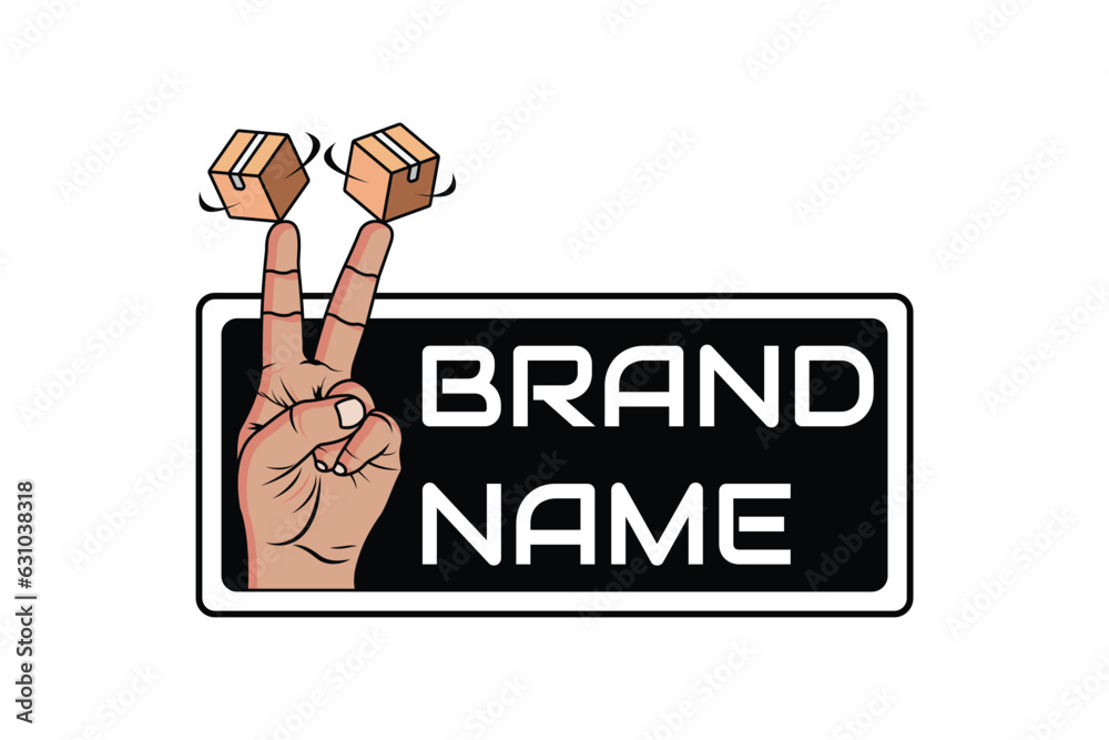 Finger Logo Twisted Two Cardboard Boxes, perfect for shipping goods ...