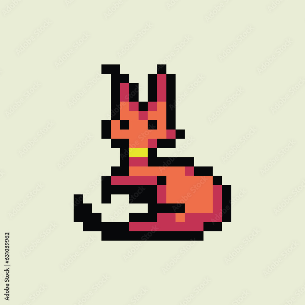 this is a cat in pixel art with colorful color,this item good for ...