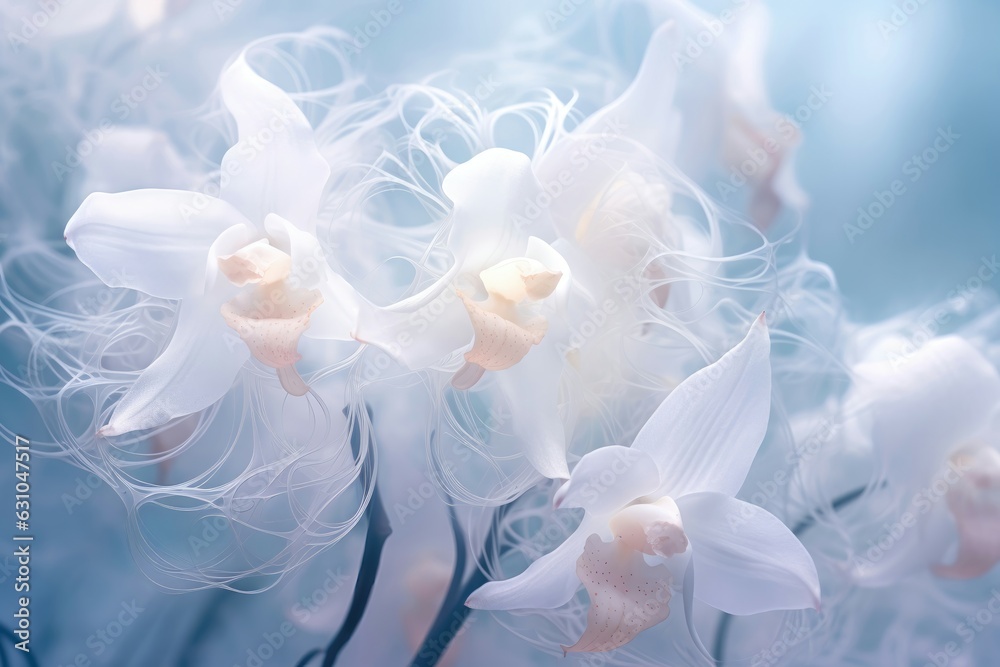 Ethereal ghost orchid texture background, delicate and elusive orchid ...