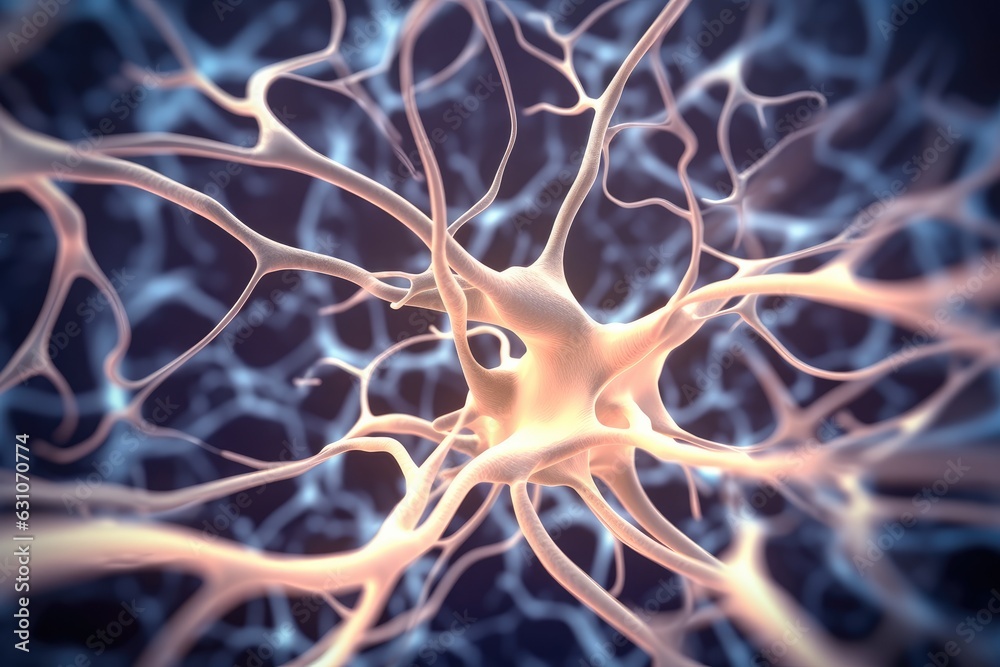 Inside the brain and human body, Concept of neurons and nervous system ...