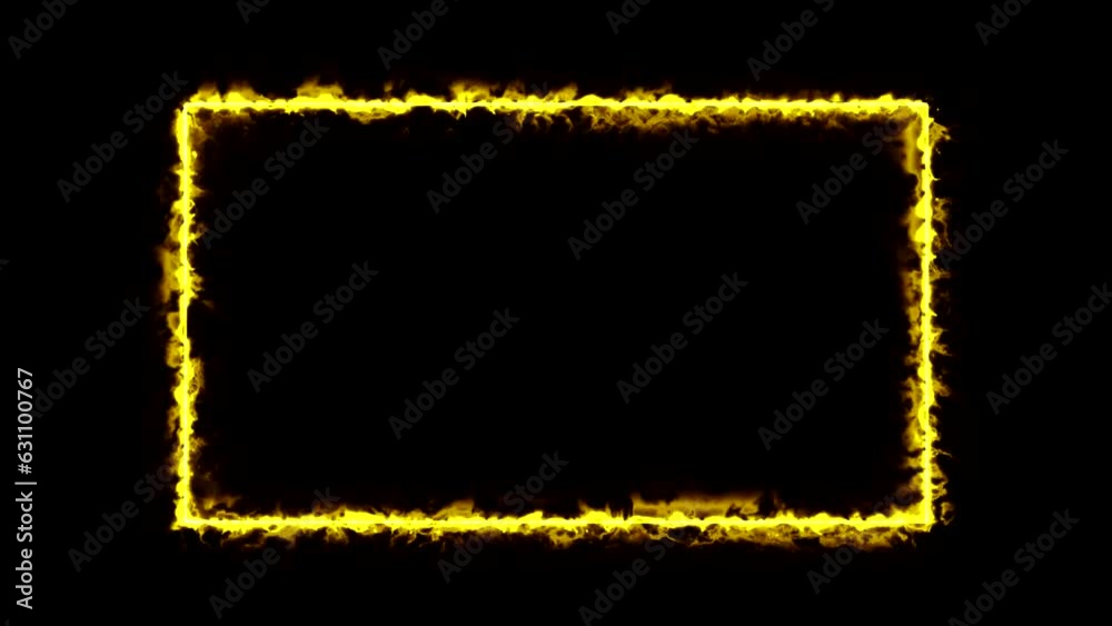 Lightning border frame on black background animation Stock Video ...