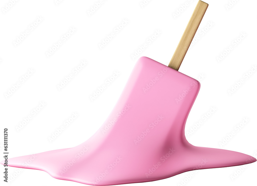 On a pink background, half-melted pink popsicle sticks. ,images made ...
